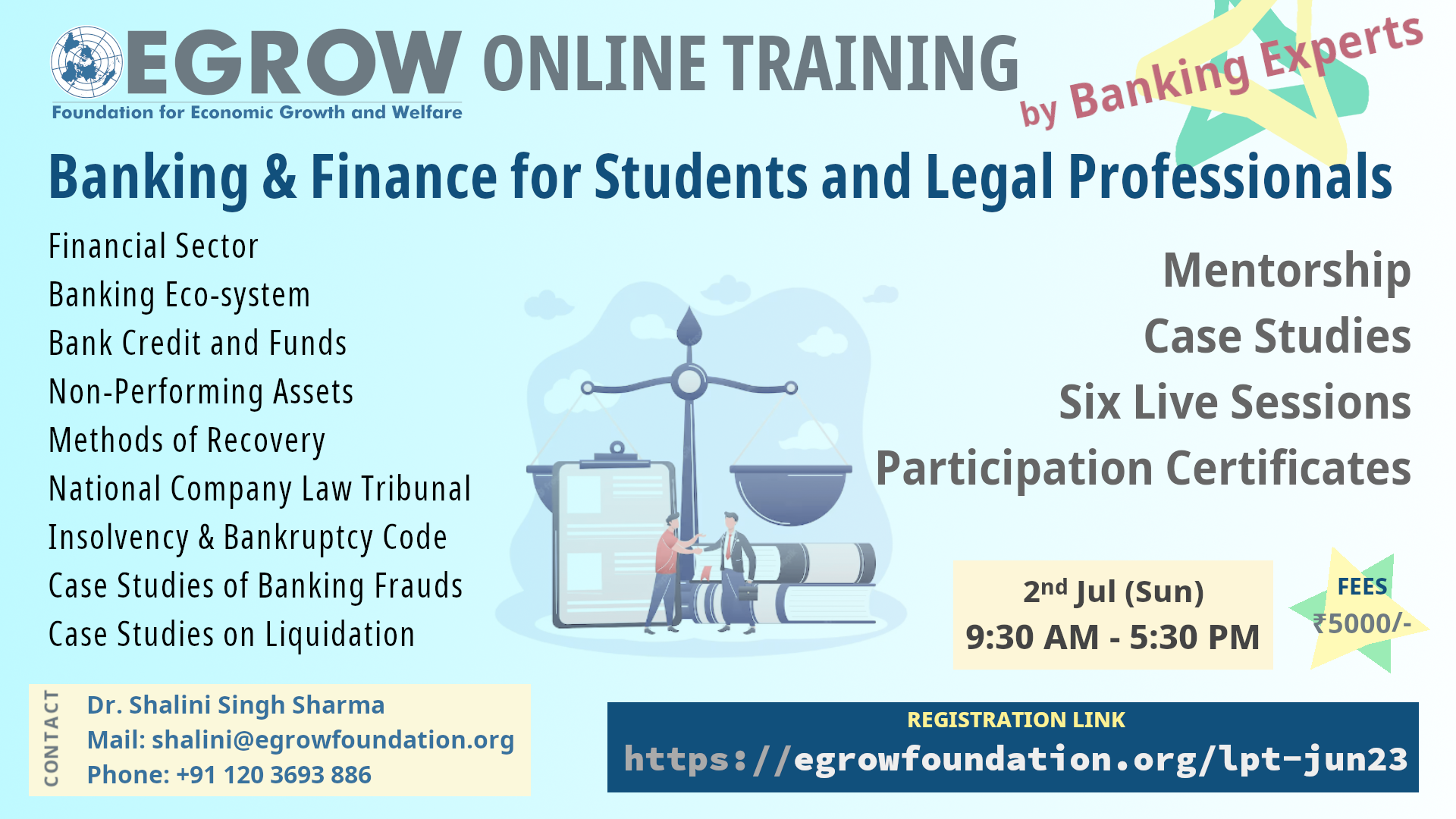 Banking & Finance for Students and Legal Professionals | EGROW Foundation